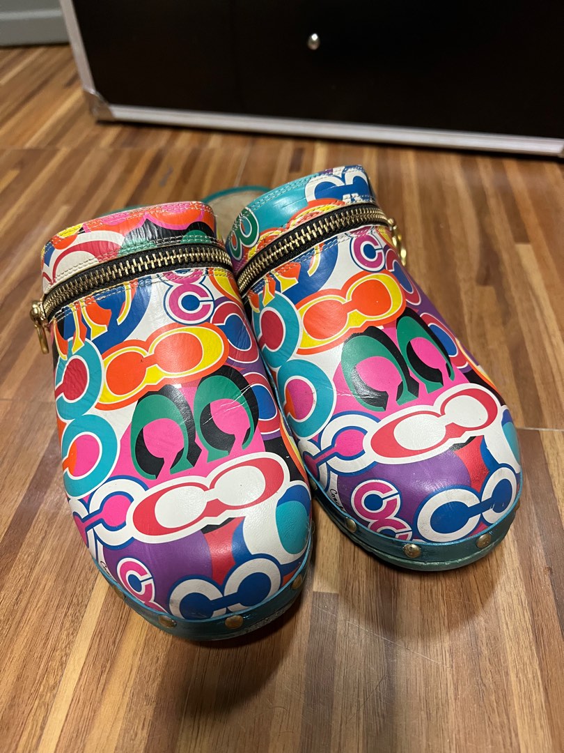 COACH CLOGS, Women's Fashion, Footwear, Wedges on Carousell