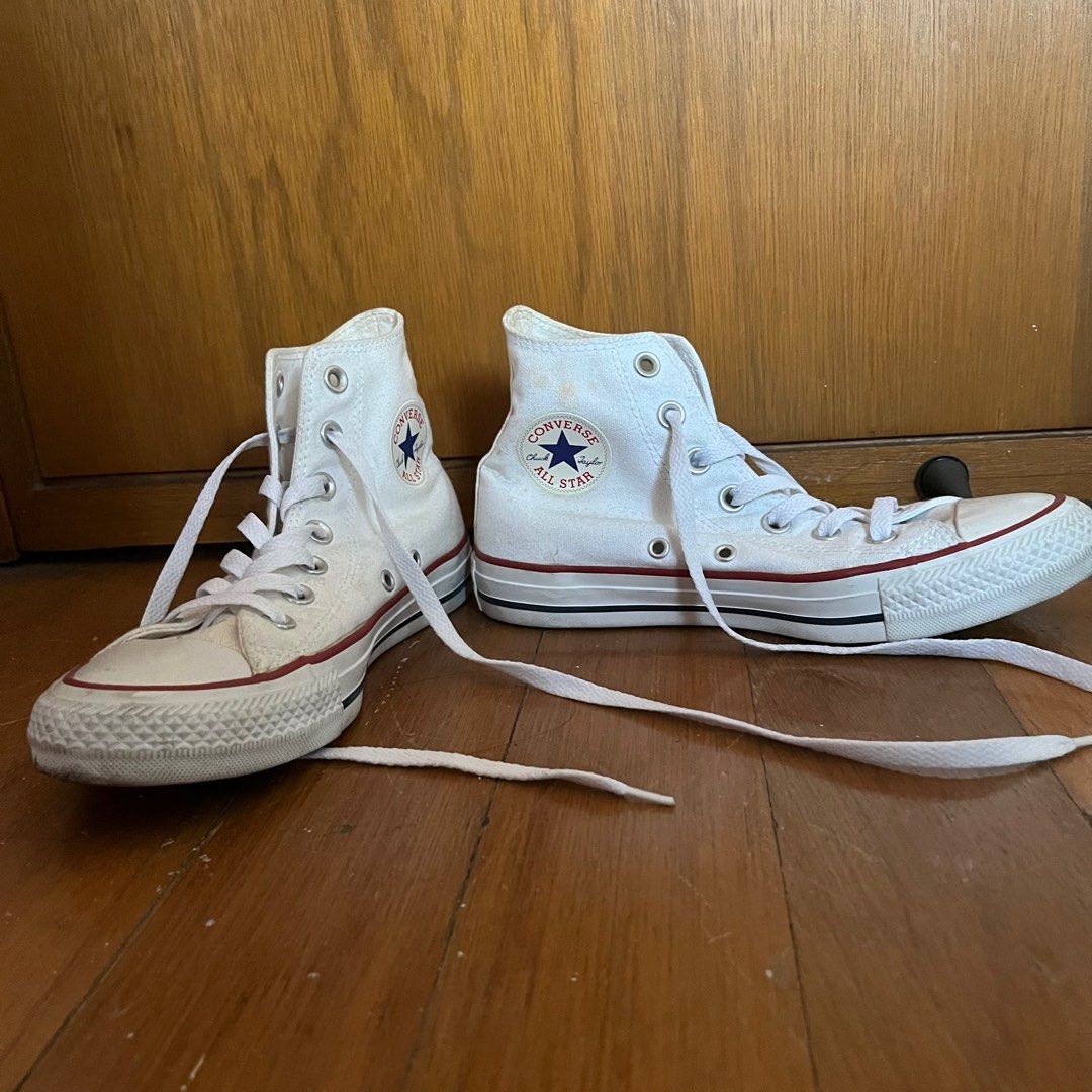 CONVERSE High Cut White, Women's Fashion, Footwear, Sneakers on Carousell