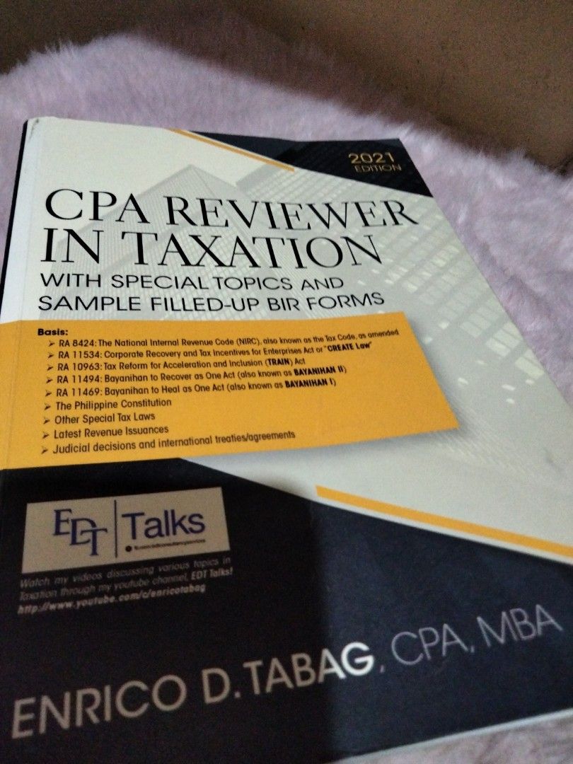 CPA Reviewer in Taxation by Tabag 2021 Edition, Hobbies & Toys, Books & Magazines, Textbooks on ...