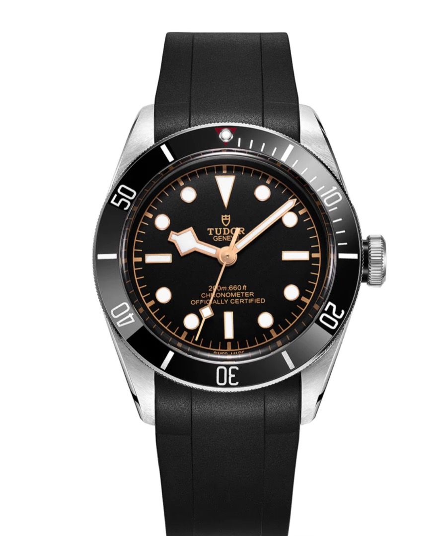 CRAFTER BLUE CURVED END RUBBER STRAP FOR TUDOR BLACK BAY 41MM (TD01 ...