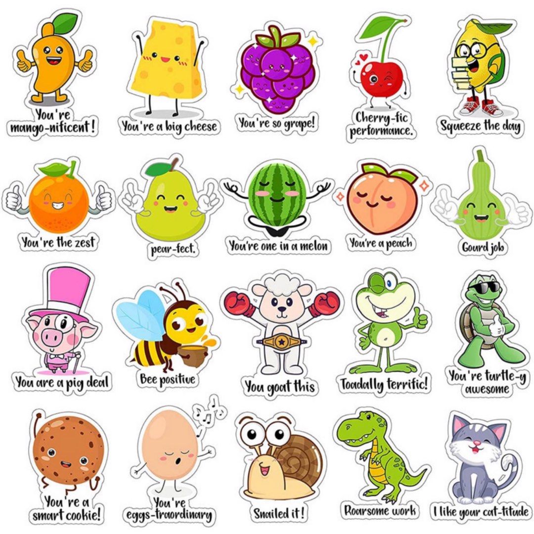 Cute Reward Stickers with Motivational words for School Teacher Kids ...