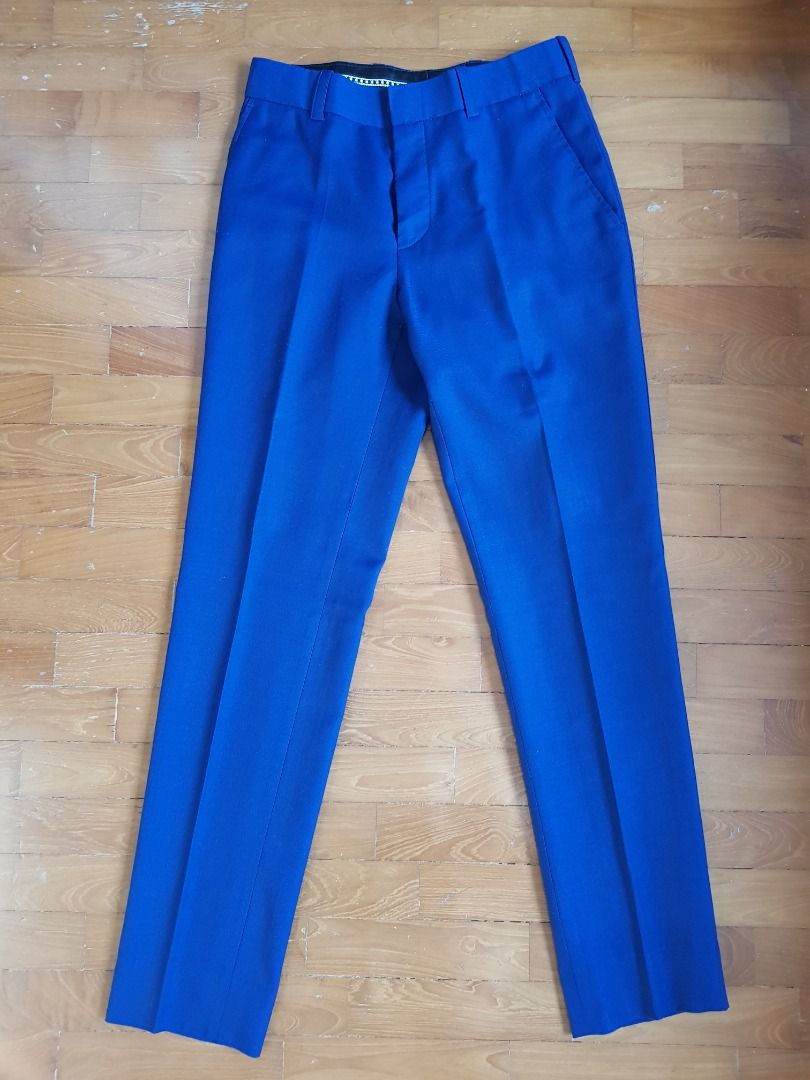 Dark Blue Trousers, Men's Fashion, Bottoms, Trousers on Carousell