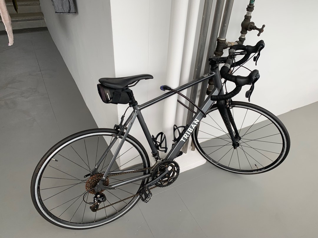 Decathlon Road Bike Triban RC120 8 Speed Grey, Sports Equipment, Bicycles & Parts, Bicycles on ...