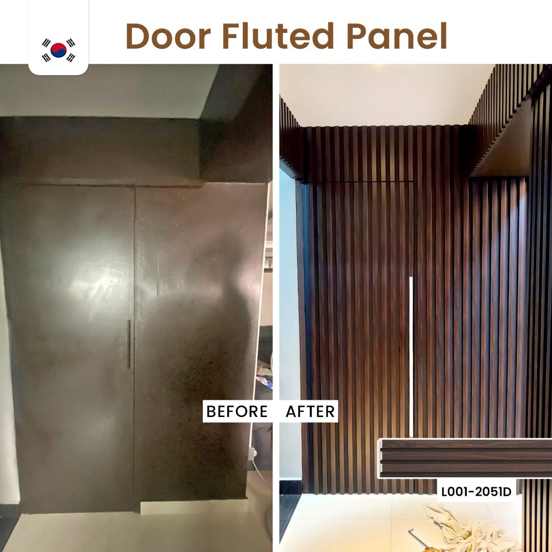 Door Fluted Panel / Feature Wall Fluted Panel / Hiding Door Fluted ...
