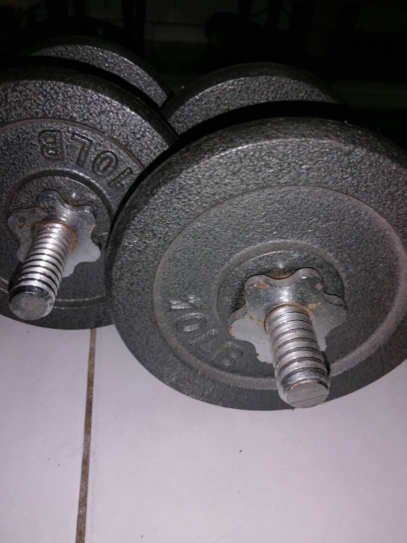 Dumbbell Plates Barbell Bench Press, Sports Equipment, Exercise ...
