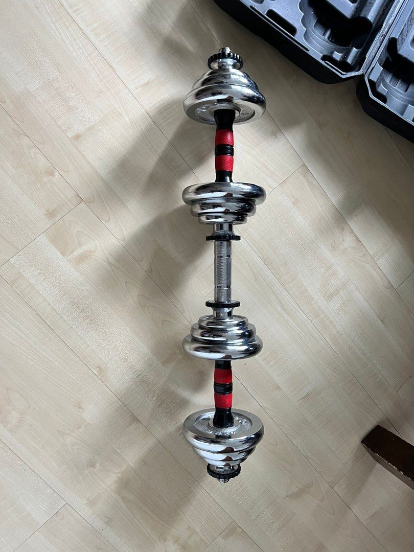 Dumbbells with rod extension, Sports Equipment, Exercise & Fitness ...