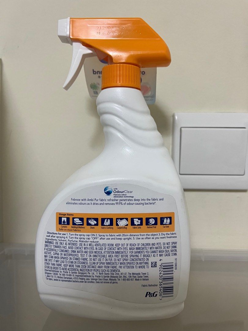 Febreeze Anti Bacterial Spray 800ml, Furniture & Home Living, Cleaning ...