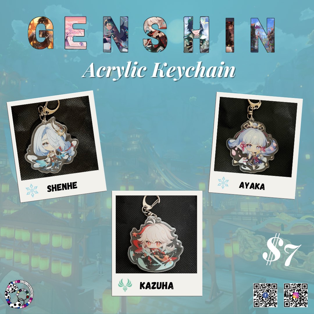 Genshin Impact Arylic Keychains, Hobbies & Toys, Memorabilia ...