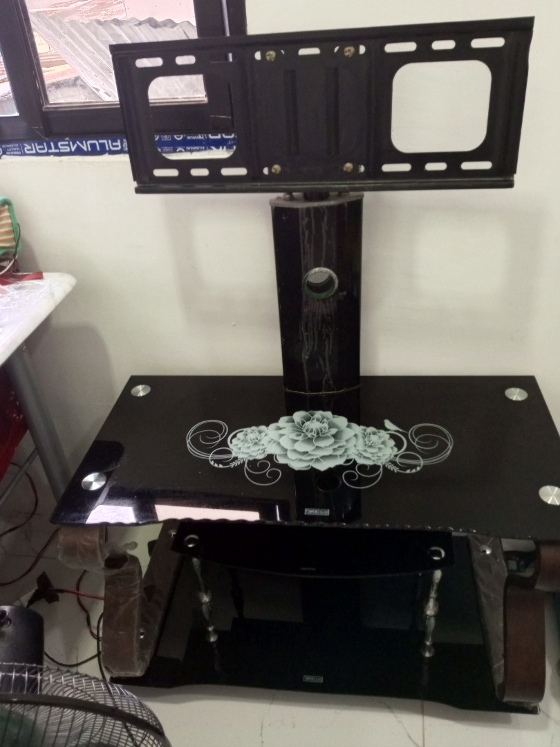 Glass Tv Rack for sale, TV & Home Appliances, TV & Entertainment, TV ...