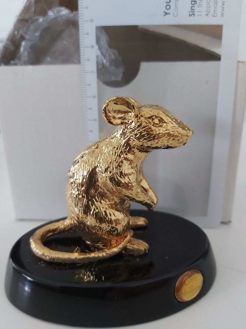Gold plated Rat Figurine (not real gold), Hobbies & Toys, Toys & Games ...