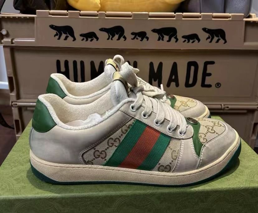 GUCCI GG full logo Dirty dirty shoes sneaker 37, Women's Fashion ...