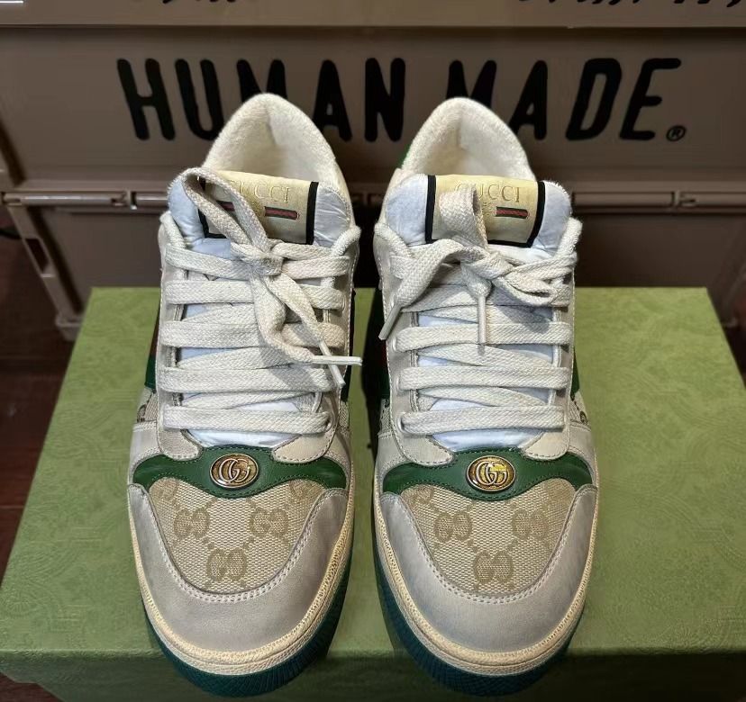 GUCCI GG full logo Dirty dirty shoes sneaker 37, Women's Fashion ...