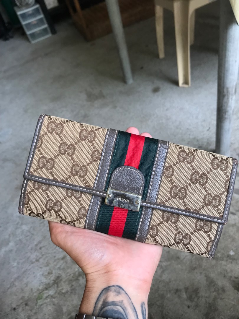 GUCCI LONG WALLET, Luxury, Bags & Wallets on Carousell