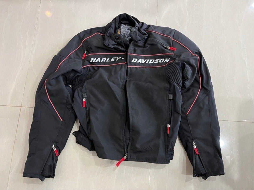 harley davidson padded jacket, Motorcycles, Motorcycle Apparel on Carousell