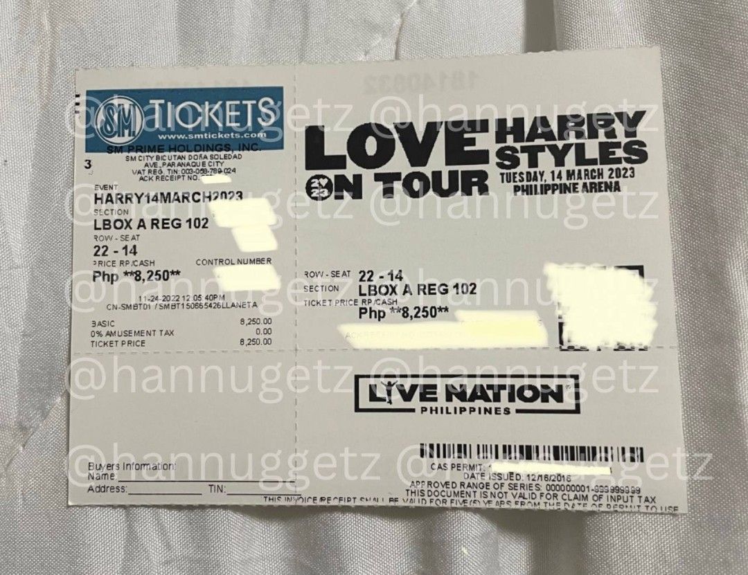 HARRY STYLES: LOVE ON TOUR, Tickets & Vouchers, Event Tickets on Carousell