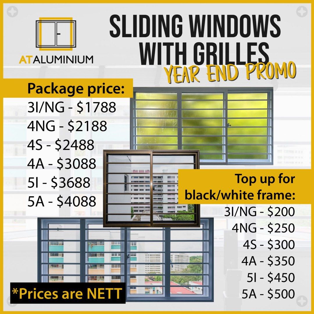 HDB sliding window & grilles, Mobile Phones & Gadgets, Tablets, Windows ...