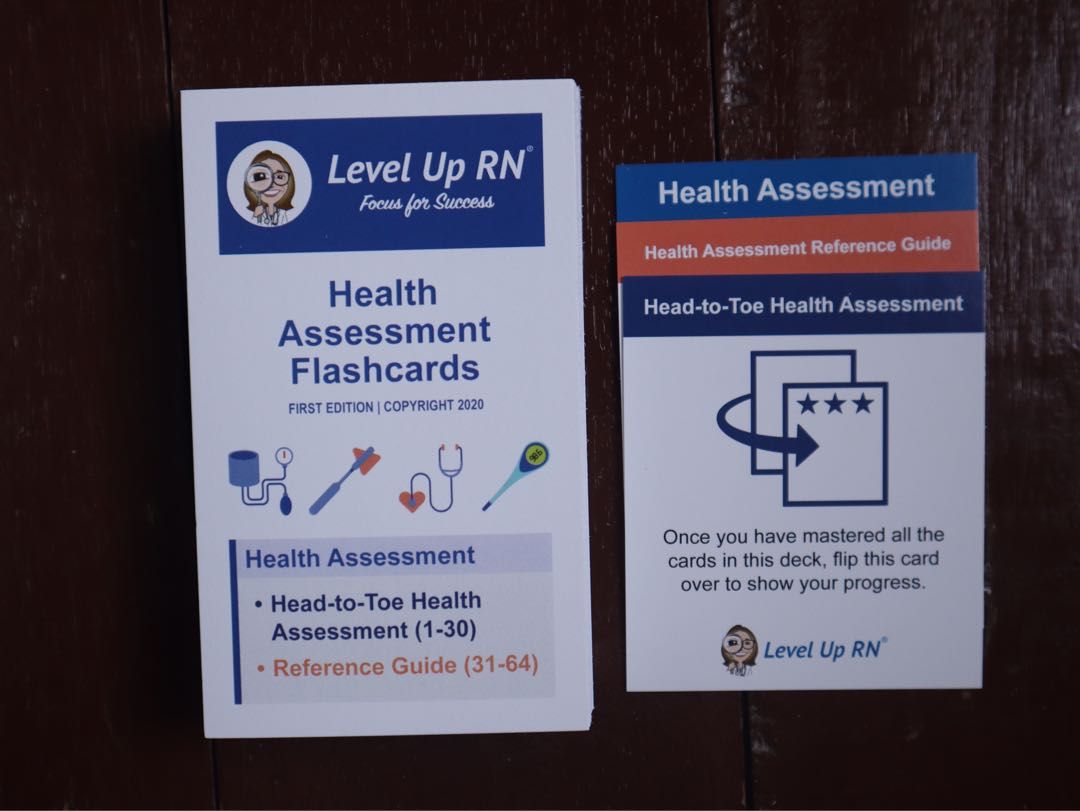 Health Assessment Nursing Flashcards by Level Up RN, Hobbies & Toys ...