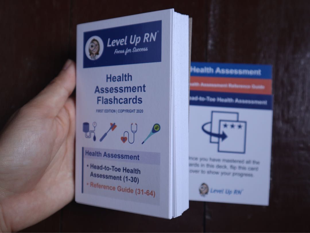 Health Assessment Nursing Flashcards by Level Up RN, Hobbies & Toys, Books & Magazines ...