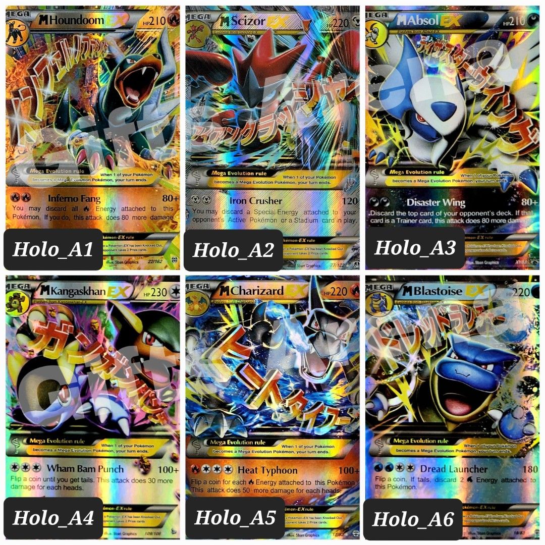 Holographic Pokemon card series, EX pokemon, Charizard, Blastoise ...
