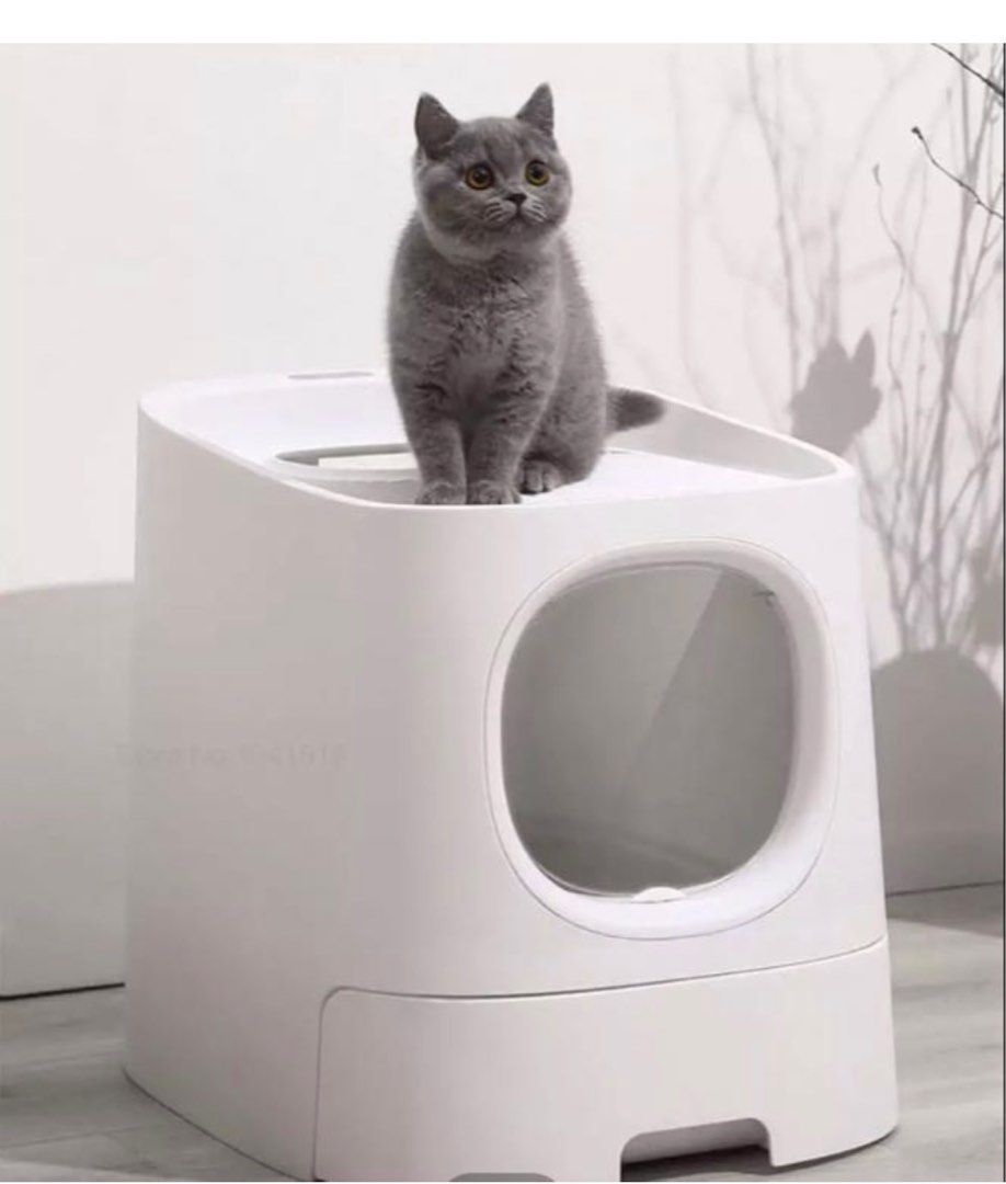 Homerun First Class Cat Litter Box Total-enclosed Oversized Cat Litter ...