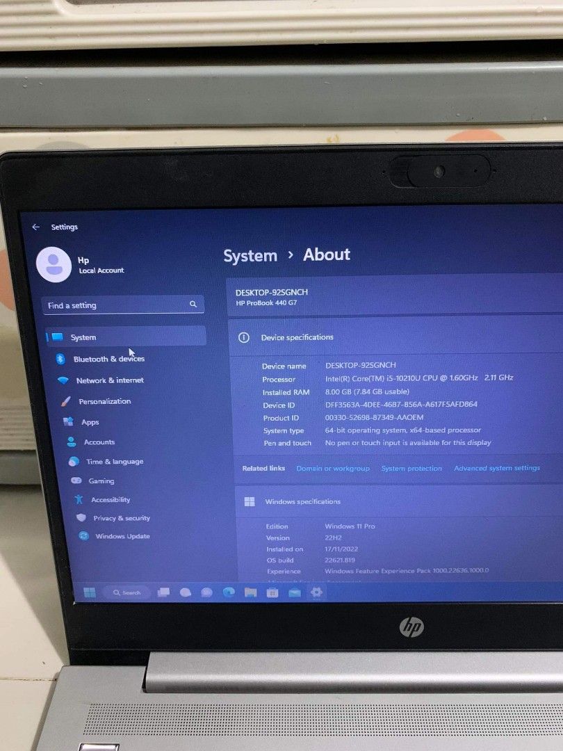 Hp probook i5 10th gen 8gb ram ddr4 slim laptop, Computers & Tech ...