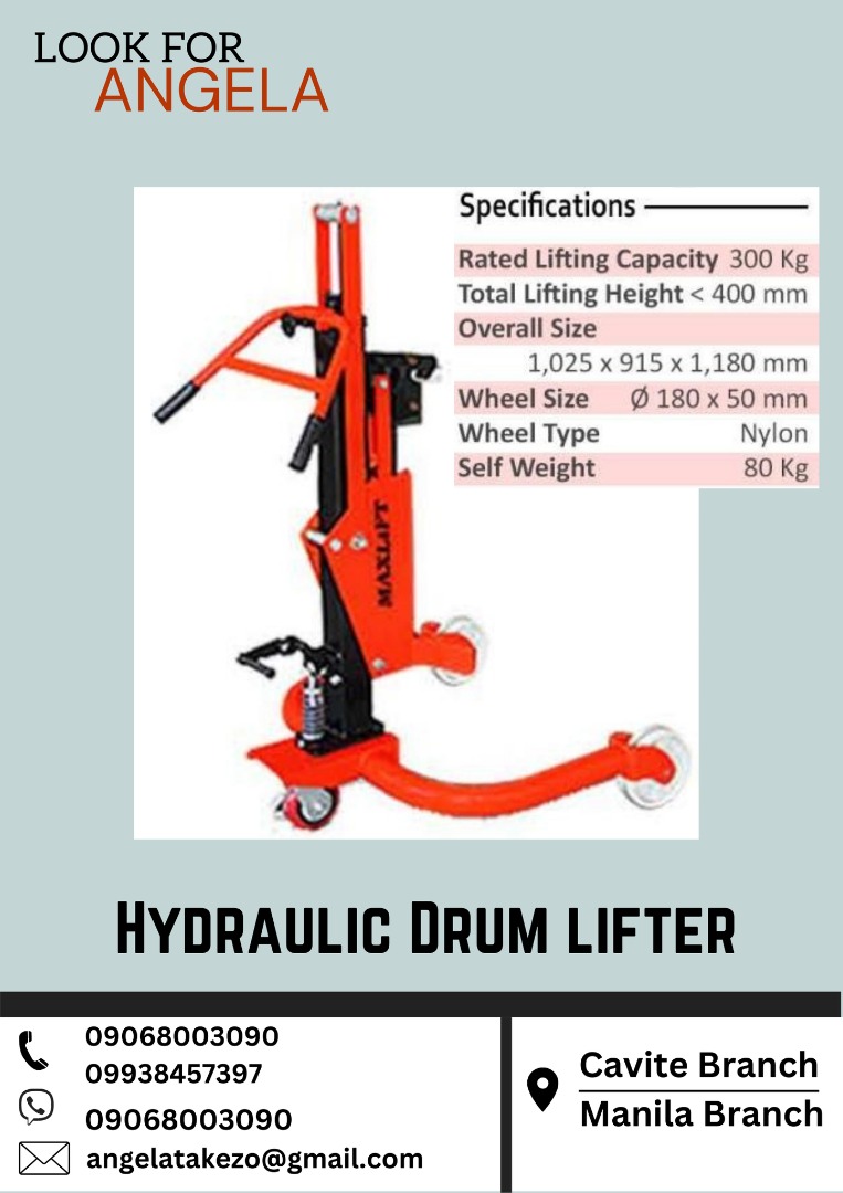 Hydraulic Drum Lifter, Commercial & Industrial, Construction Tools ...