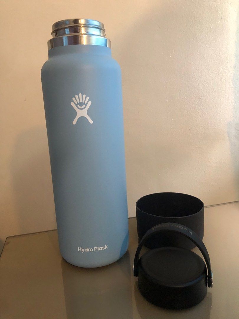 Hydroflask 40oz Wide Mouth (Rain) with Boot, Furniture & Home Living ...