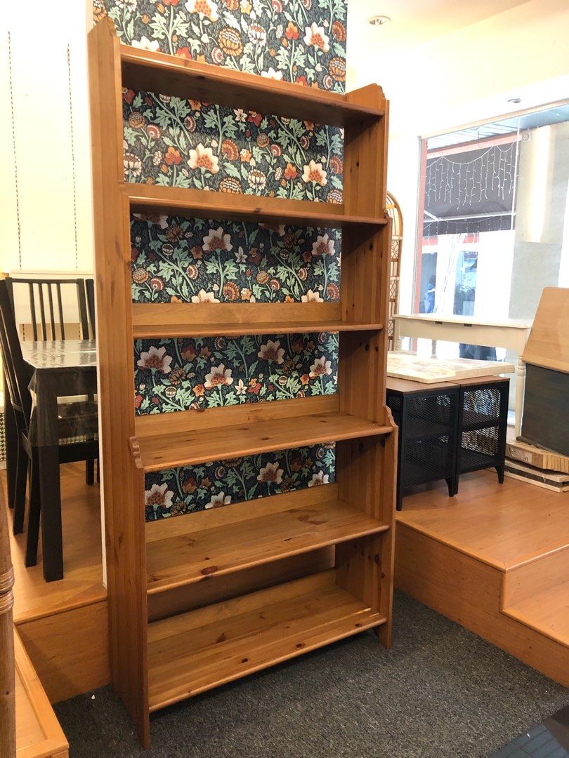 Ikea LEKSVIK pine wood open shelves cabinet, Furniture & Home Living ...