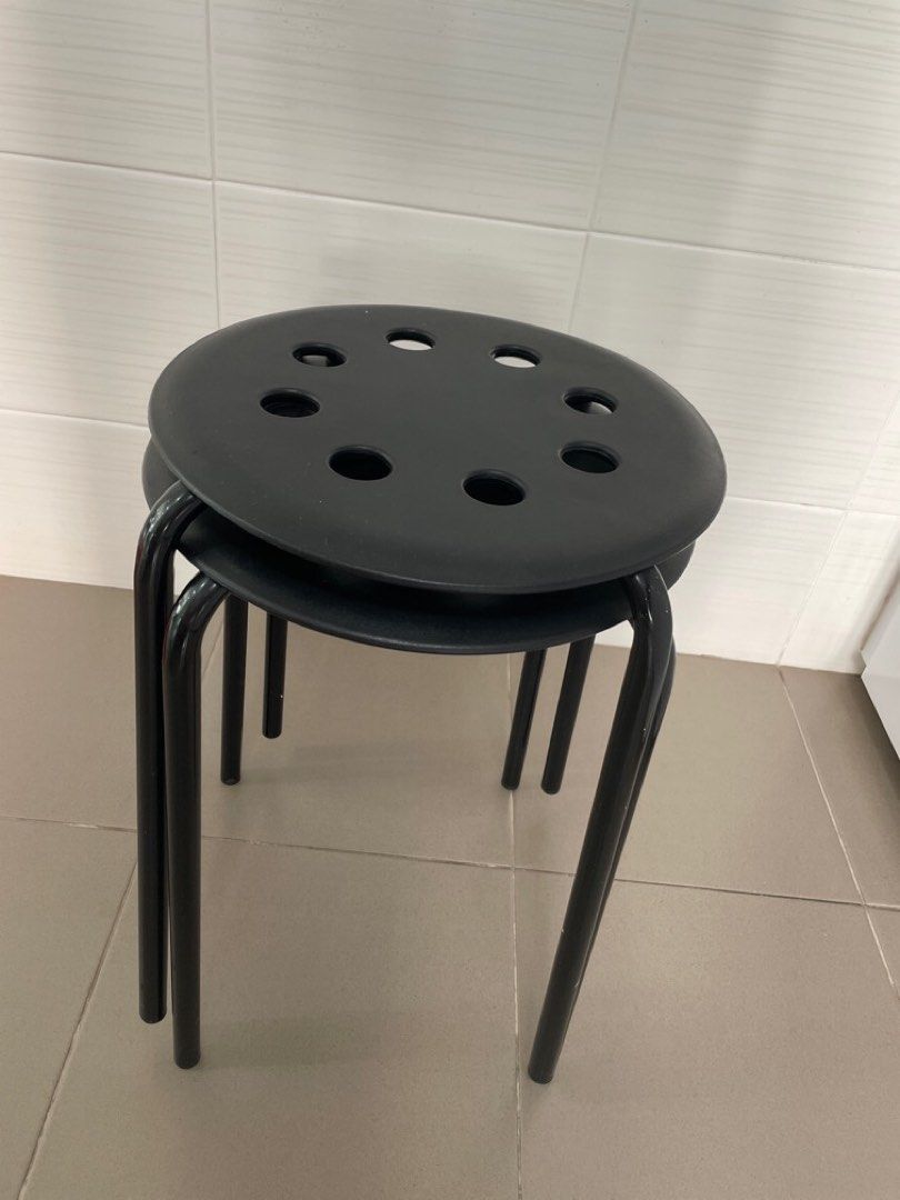 IKEA stools and foldable table, Furniture & Home Living, Furniture ...
