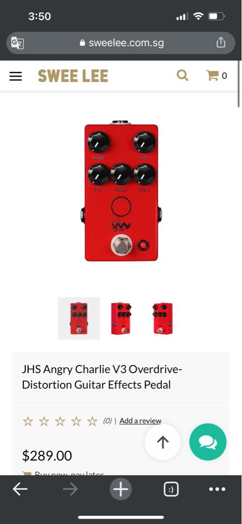 JHS Angry Charlie V3 Overdrive-Distortion Guitar Effects Pedal, Hobbies ...