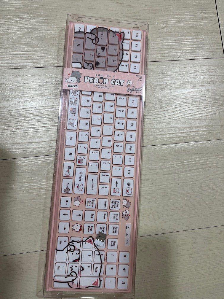 Keyboard Peach Cat, Computers & Tech, Parts & Accessories, Computer ...