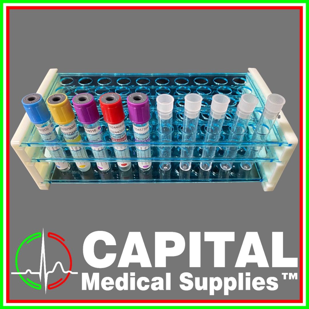 Laboratory Test Tube Rack Plastic ( Blue 50 well /, Health & Nutrition ...
