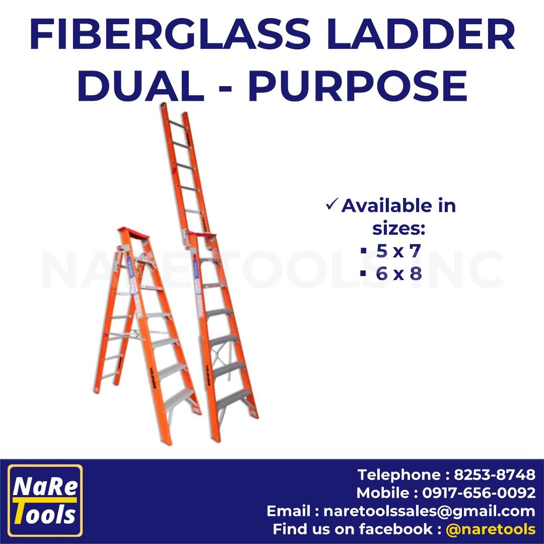 LADDER - Fiberglass Dual-Purpose Ladder, Commercial & Industrial ...