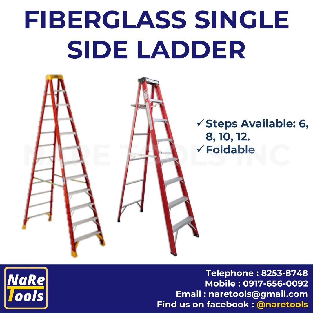 LADDER - Fiberglass Single Side Ladder, Commercial & Industrial ...
