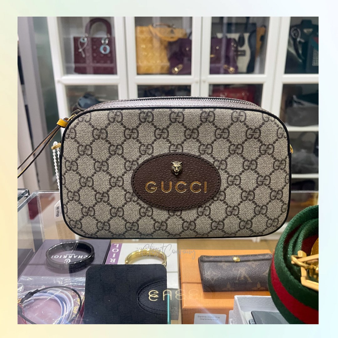 Like New Condition Gucci Neo Vintage GG Supreme Camera Bag with Entrupy ...