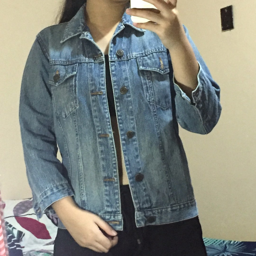 Maong Denim Jacket, Women's Fashion, Coats, Jackets and Outerwear on ...