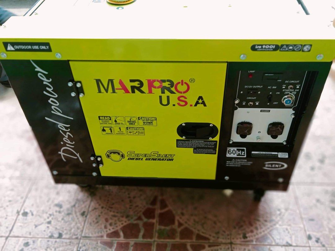 MARPRO USA DIESEL GENERATOR 10KVA, Commercial & Industrial ...