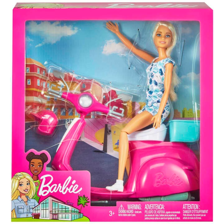 Mattel Barbie Doll and Scooter. Ready Stock, ships from Singapore ...