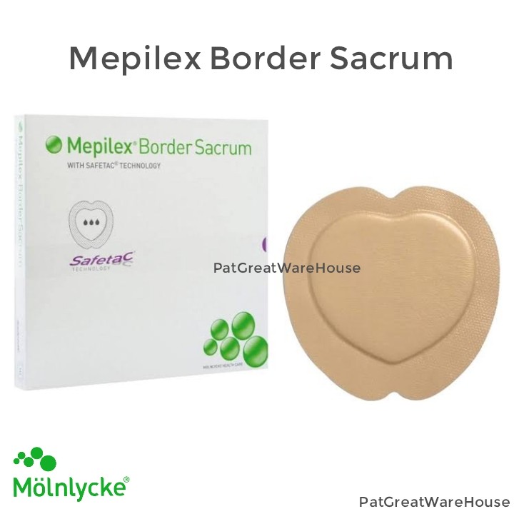 Mepilex Border Sacrum Foam Wound Dressing, Health & Nutrition, Medical ...