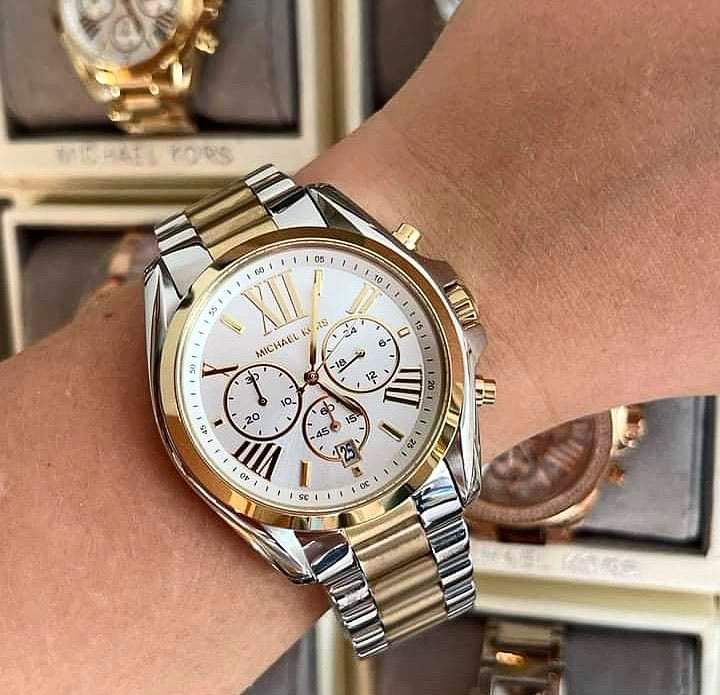 MK BIG BRADSHAW TWO TONE DIAL AUTHENTIC WATCH Men s Fashion Watches Accessories Watches on Carousell