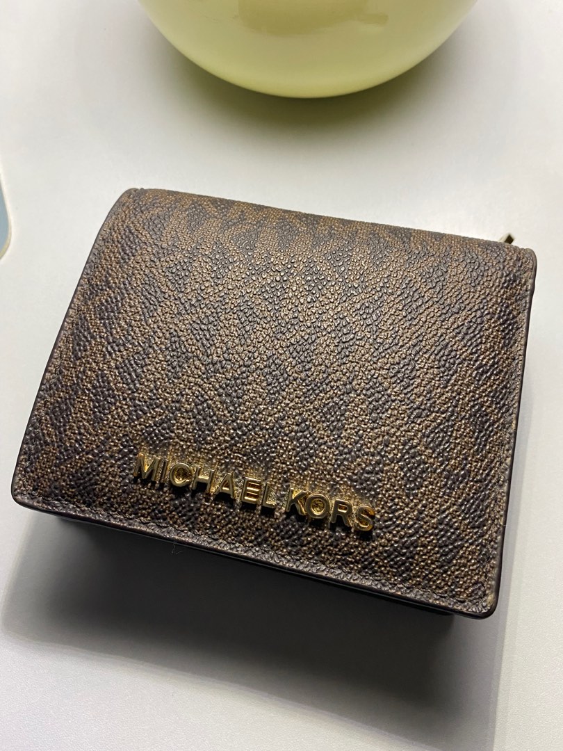 MK Original Signature Coated Canvas bifold wallet, Women's Fashion ...