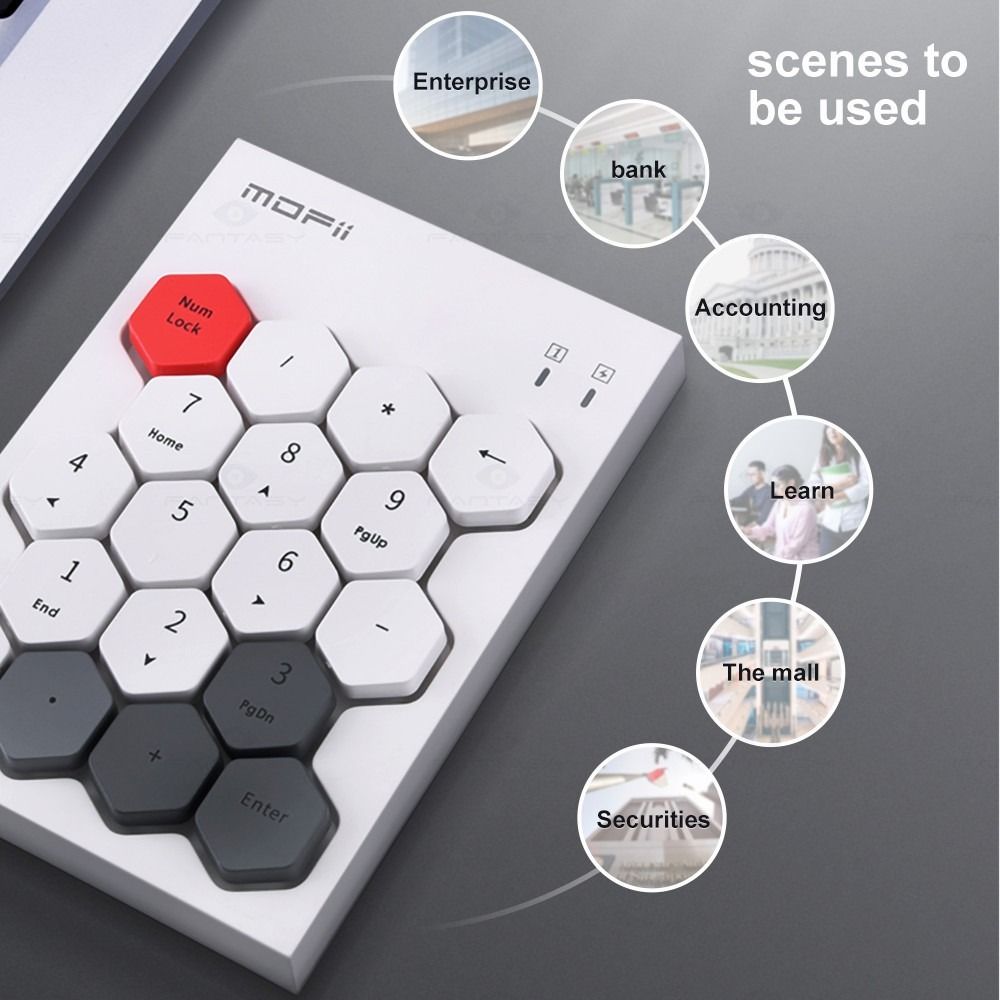 Mofii Wireless Rechargeable Numeric Keyboard 2.4G Stylish Digital ...