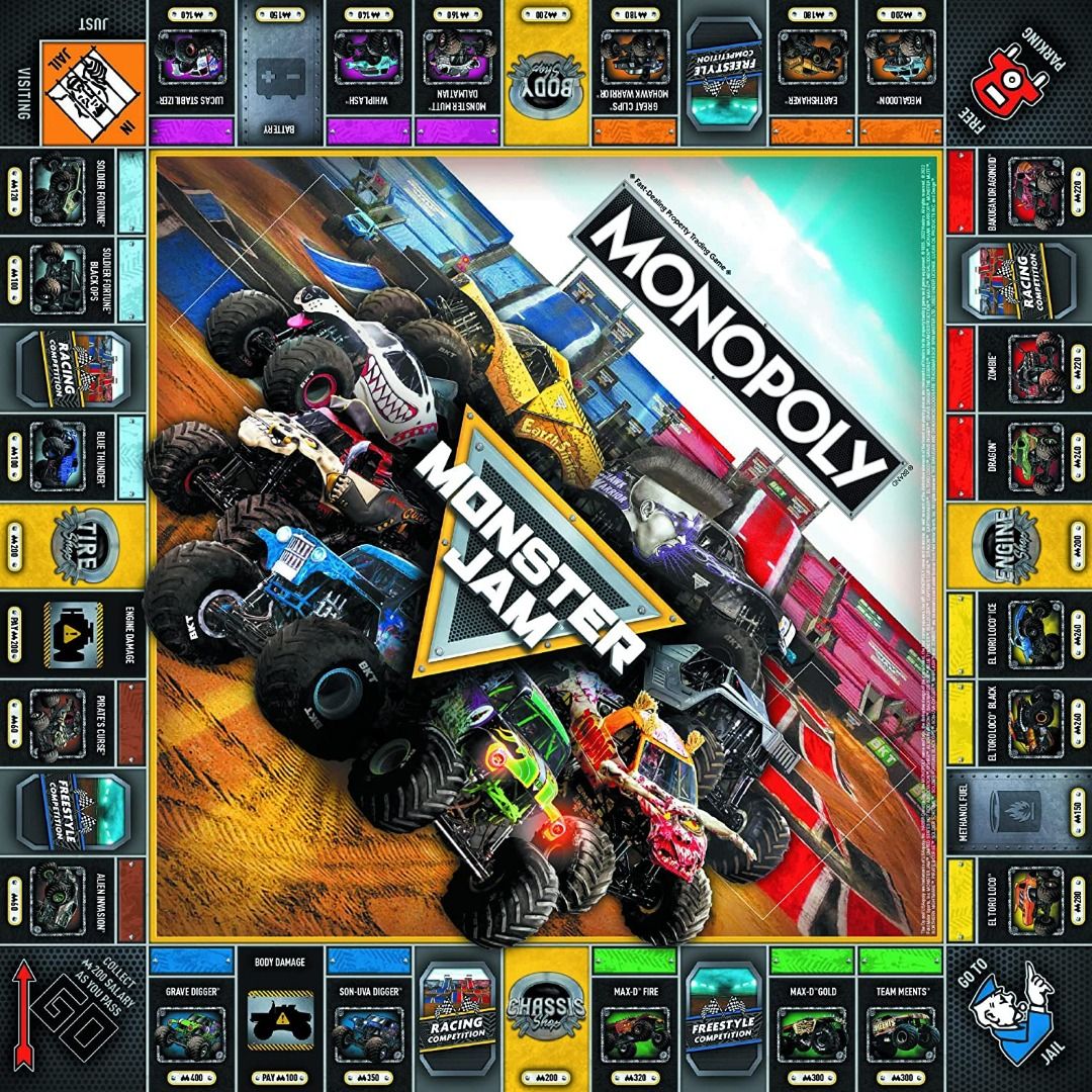 Monopoly Monster Jam, Hobbies & Toys, Toys & Games on Carousell