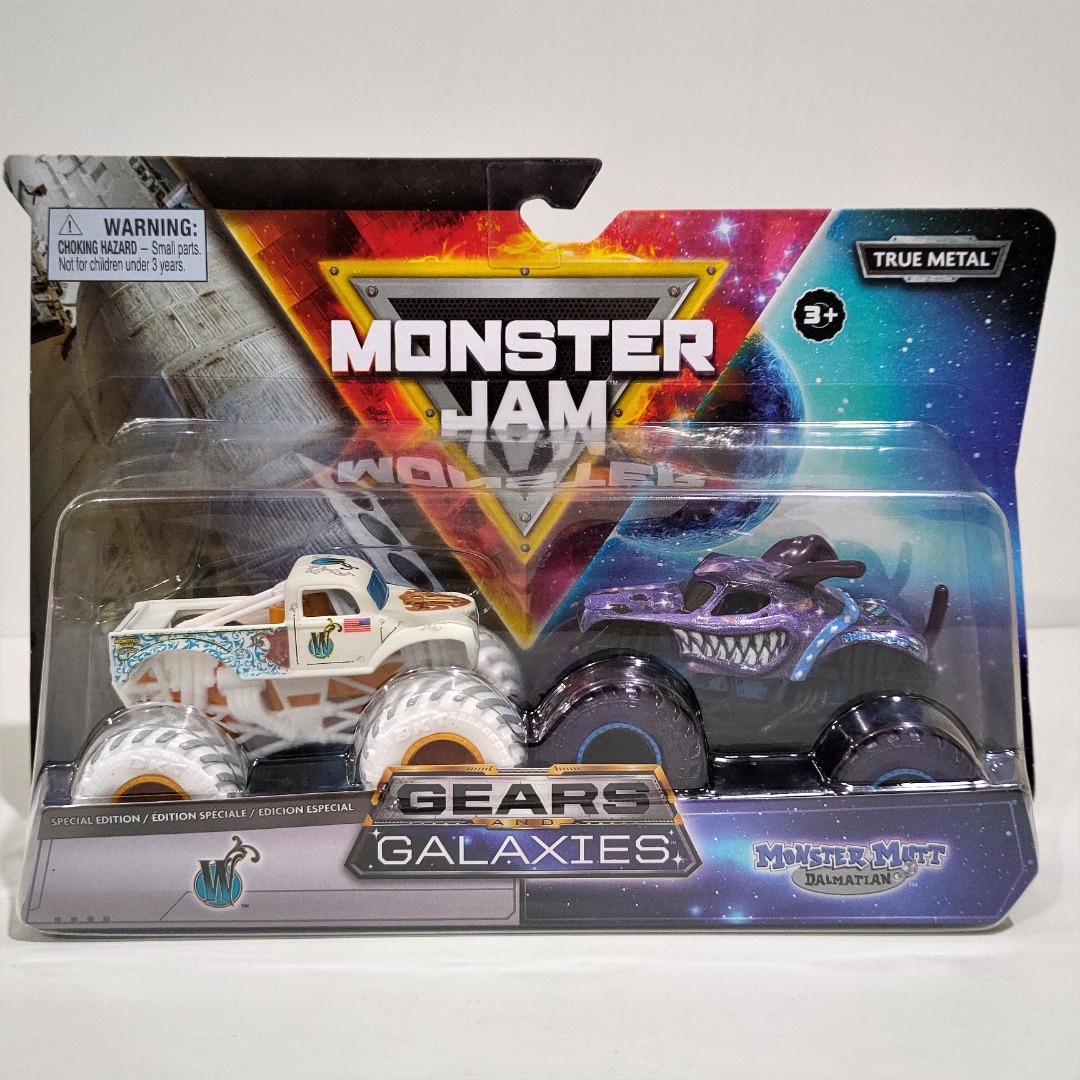Monster Jam Gear and Galaxies Whiplash vs Monster Mutt Dalmatian ...