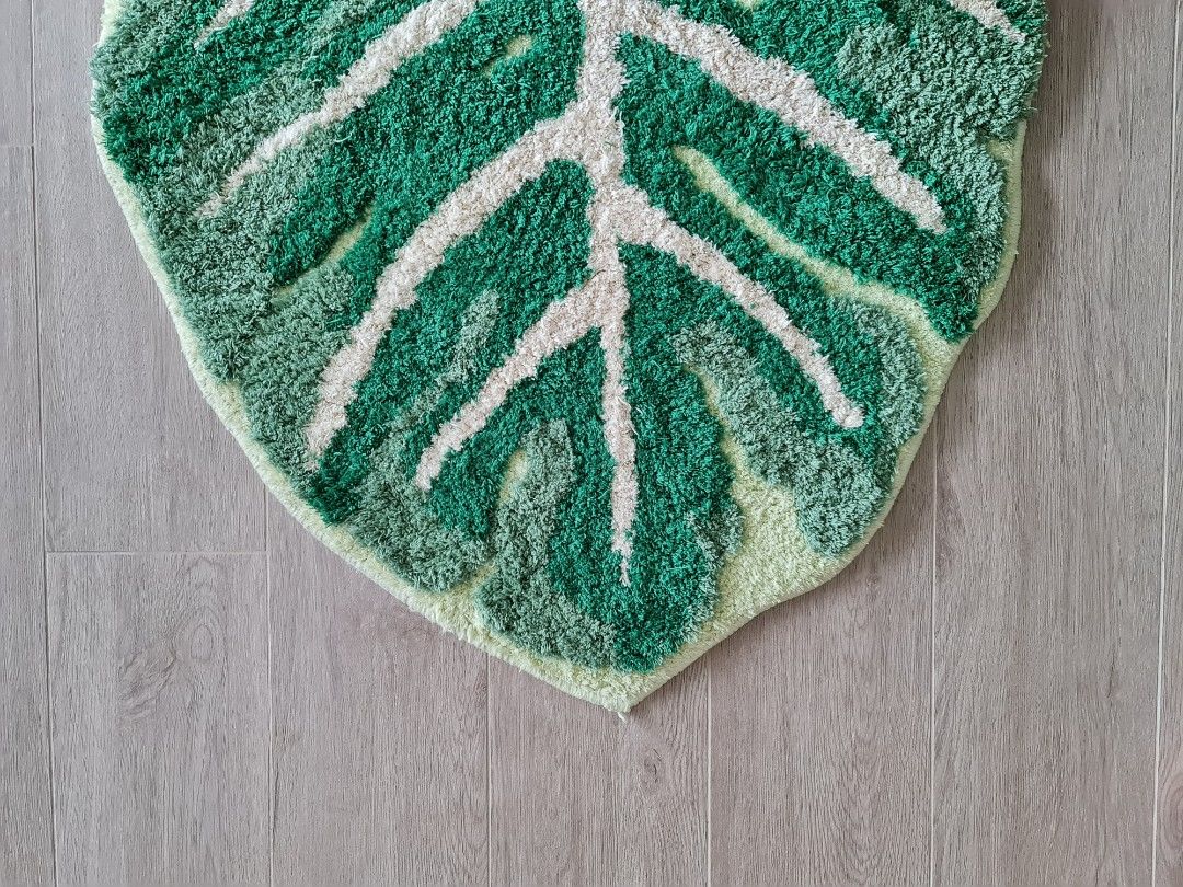 Monstera Tuft Rug / Carpet (78x61cm), Furniture & Home Living, Home ...