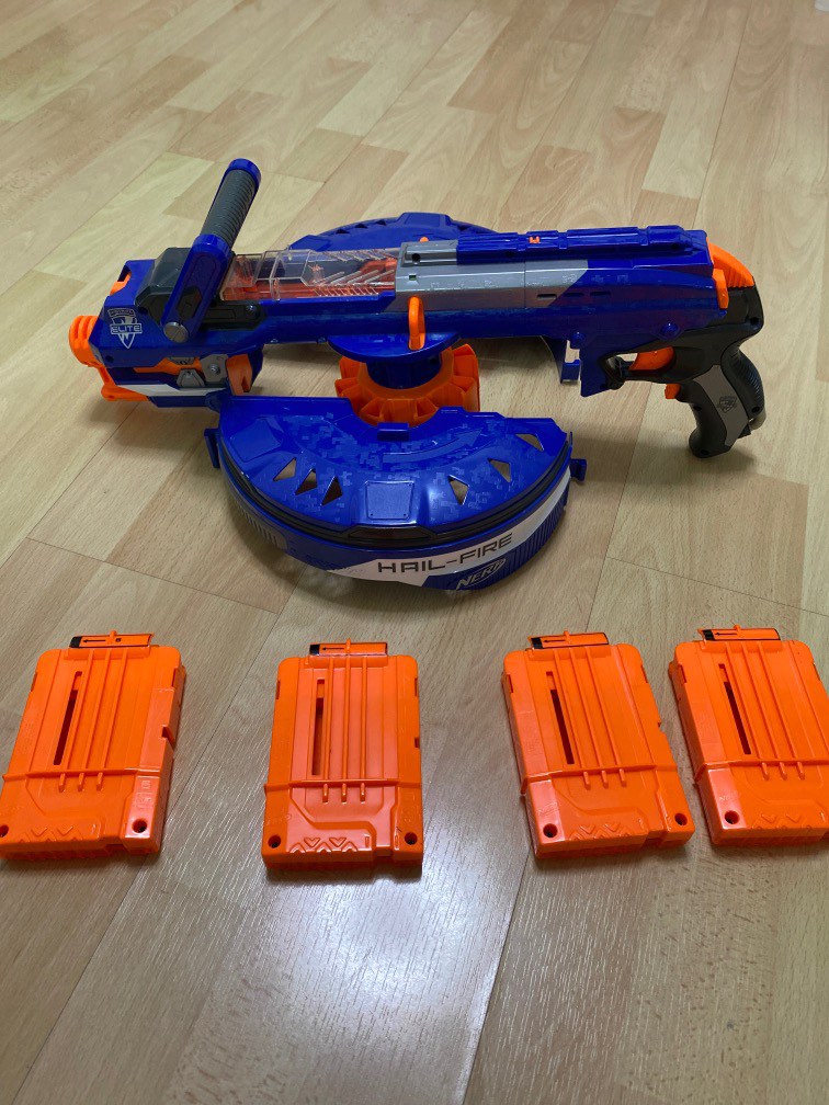 Nerf hail-fire flywheel system, Hobbies & Toys, Toys & Games on Carousell