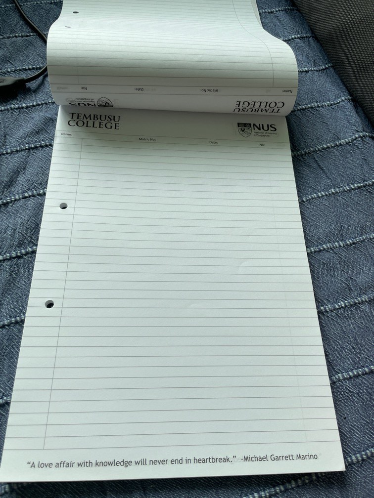 NUS Foolscap Limited Edition, Hobbies & Toys, Stationery & Craft ...