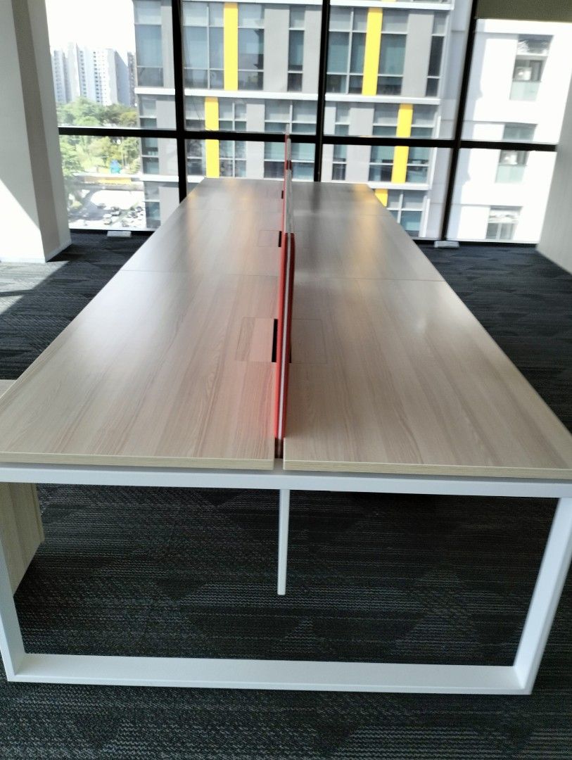 Office Table, 6 persons work station., Furniture & Home Living ...