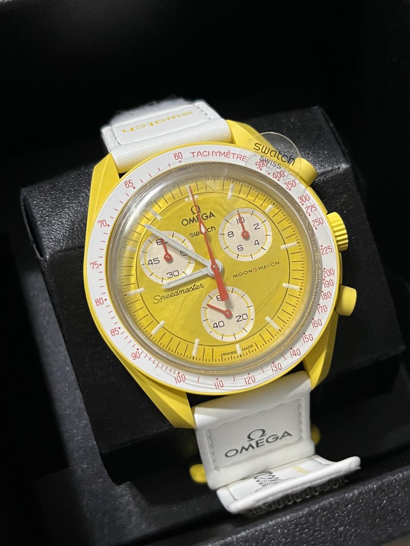 Omega Swatch Sun Moonwatch, Luxury, Watches on Carousell