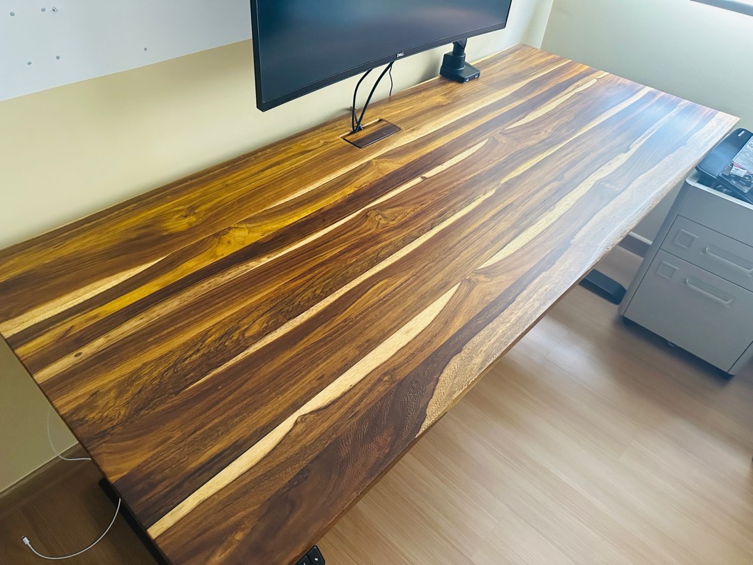 1.8m Wildwood+ Omnidesk Ascent XL (Pheasantwood), Furniture & Home ...